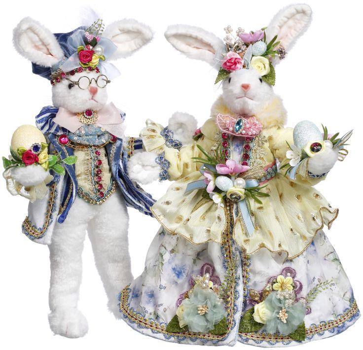 Mr and Mrs Cottontail Rabbit, Small, Assortment of 2 - 12-13 Inches, 51 ...