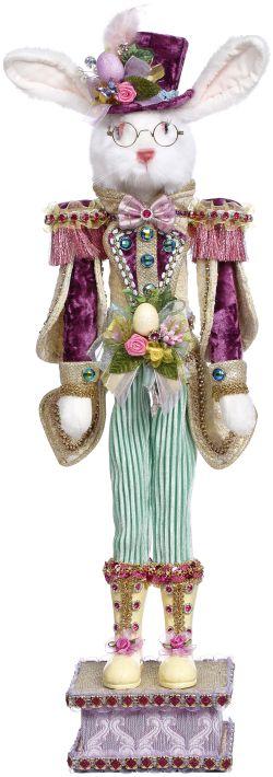 Rabbit Nutcracker Green, Small - 24.5 Inches, 51-63908, Mark Roberts