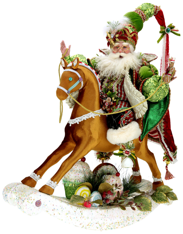Gingerbread Santa on Rocking Horse 30 inch | Official Online Retail ...